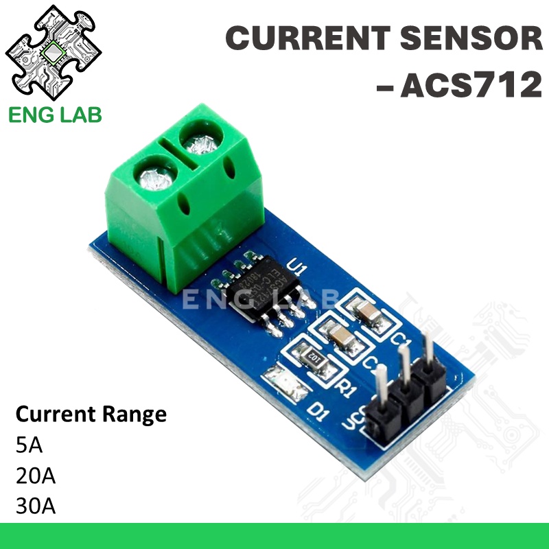 ENGLAB★ACS712 Current Sensor Module Measurement 5A/20A/30A Range ...