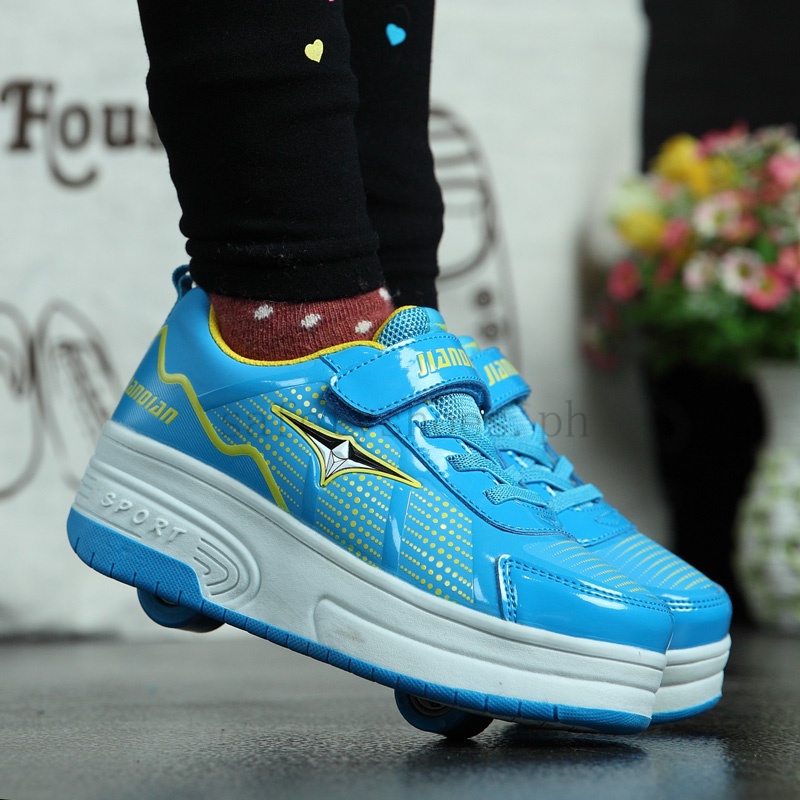 Youth outdoor sneakers two-wheeled parent-child roller skates kids ...