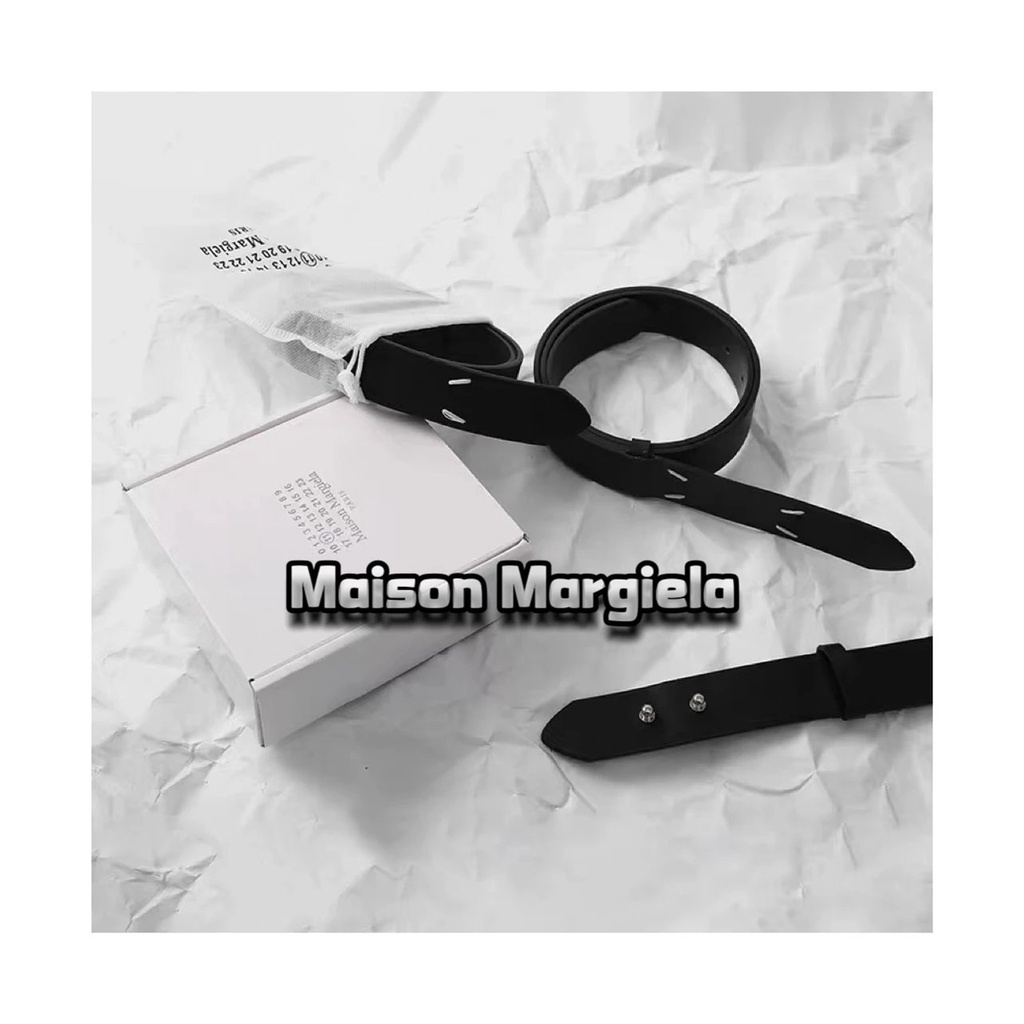 Maison Margiela MM6 PU leather fabric design belt four corners hand ...