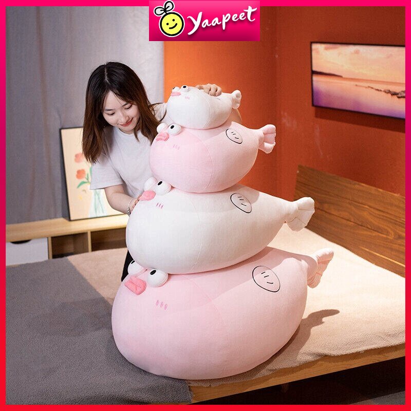 Cute Big Eye Fish Plush Toy Stuffed Kawaii Fat Pufferfish Doll Puffers ...