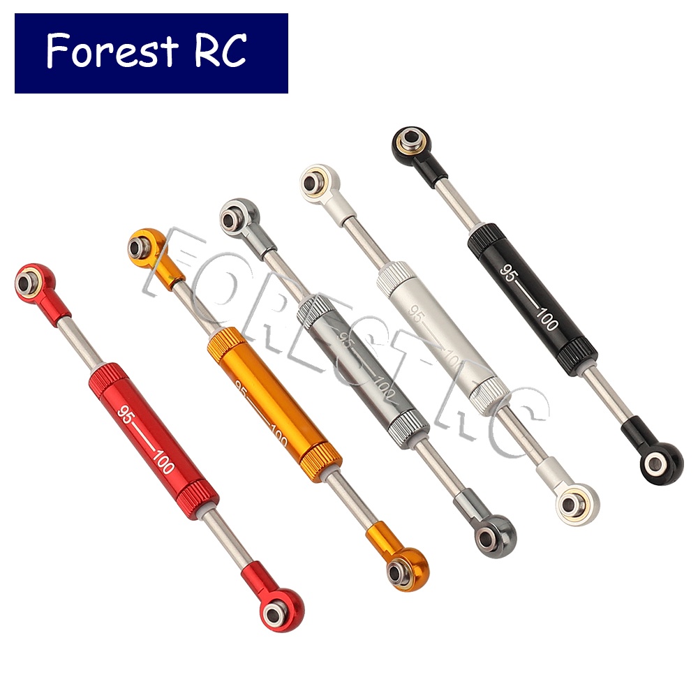 1PC Adjustable 75-100mm Steering Link Rod Panhard Bar Servo Linkage for 1/10 RC Crawler Axial ...