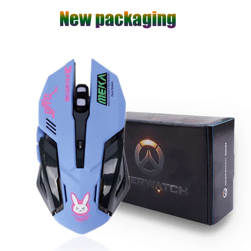 1/PCS OW 6 Buttons Gaming Breathing LED Backlit Gaming Mice D.VA Reaper ...