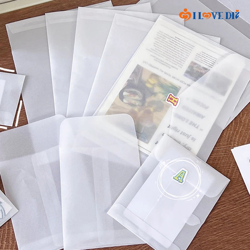 Semi-transparent Waterproof Paper Envelope/ DIY Postcard Idol Star ...