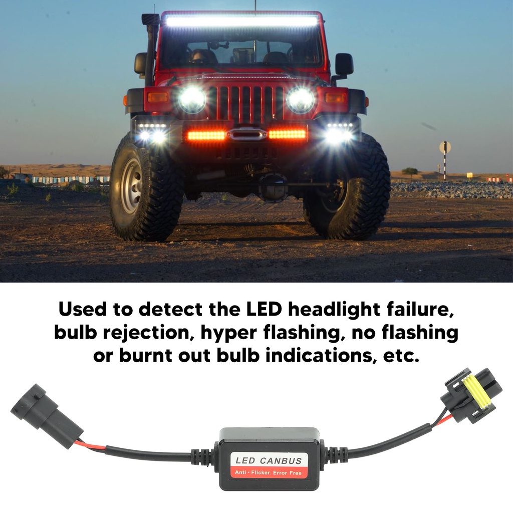 [LMC] 2Pcs H8 H9 H11 LED Canbus Decoder 12V Error Free Anti Flicker ...