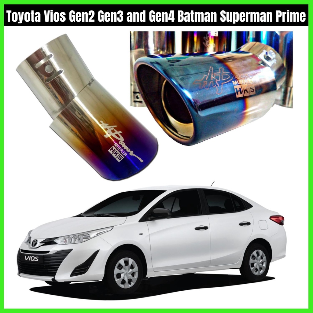 Toyota Vios Gen2 Gen3 and Gen4 Batman Superman Prime HKS Burned Muffler ...