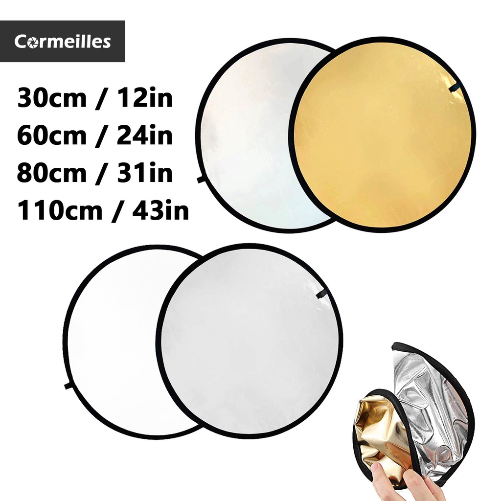 2in1 80cm/60cm/30cm Portable Collapsible Light Photography Reflector ...