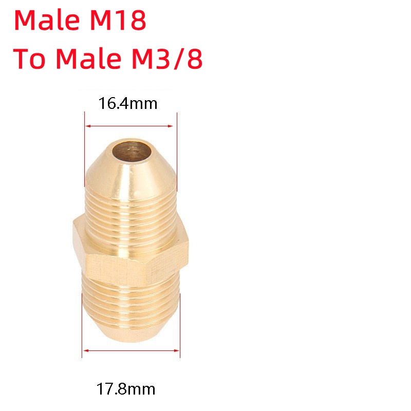Brass 3/8" 1/4" M14 M18 M22 Thread Connector Male Female Adapter for High Pressure Washer Gun ...
