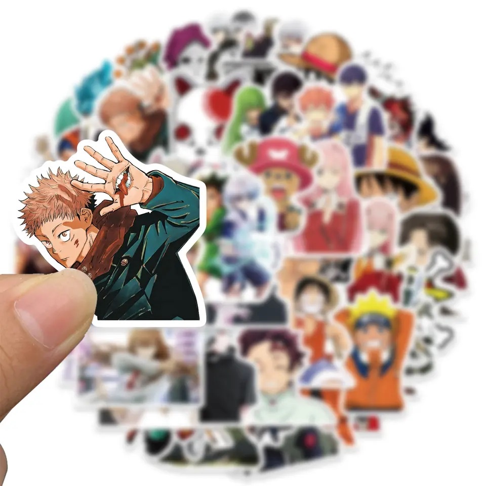 Browns 50 PCS Mixed Anime Sticker SP42 Demon Slayer Naruto One Piece ...