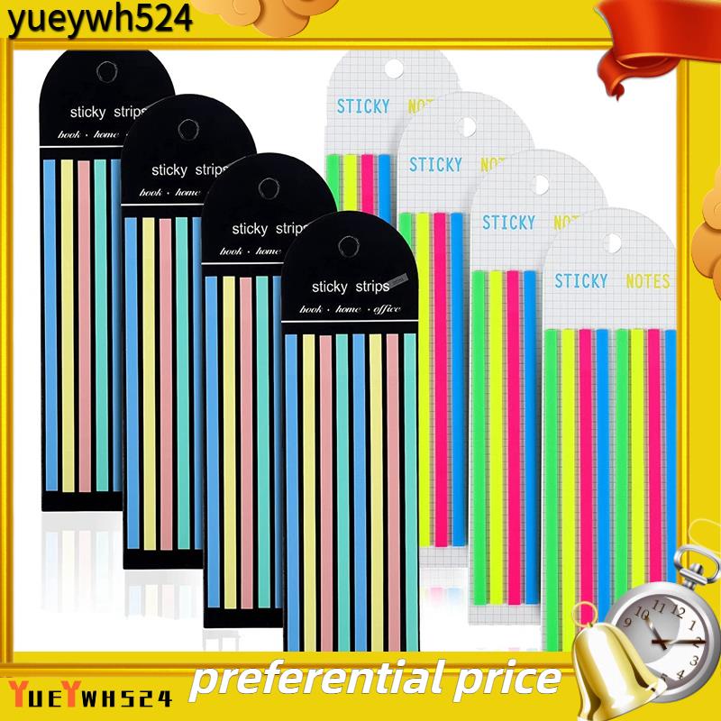 【yueywh524】1Set Highlighter Tape Transparent Sticky Long Page Markers ...