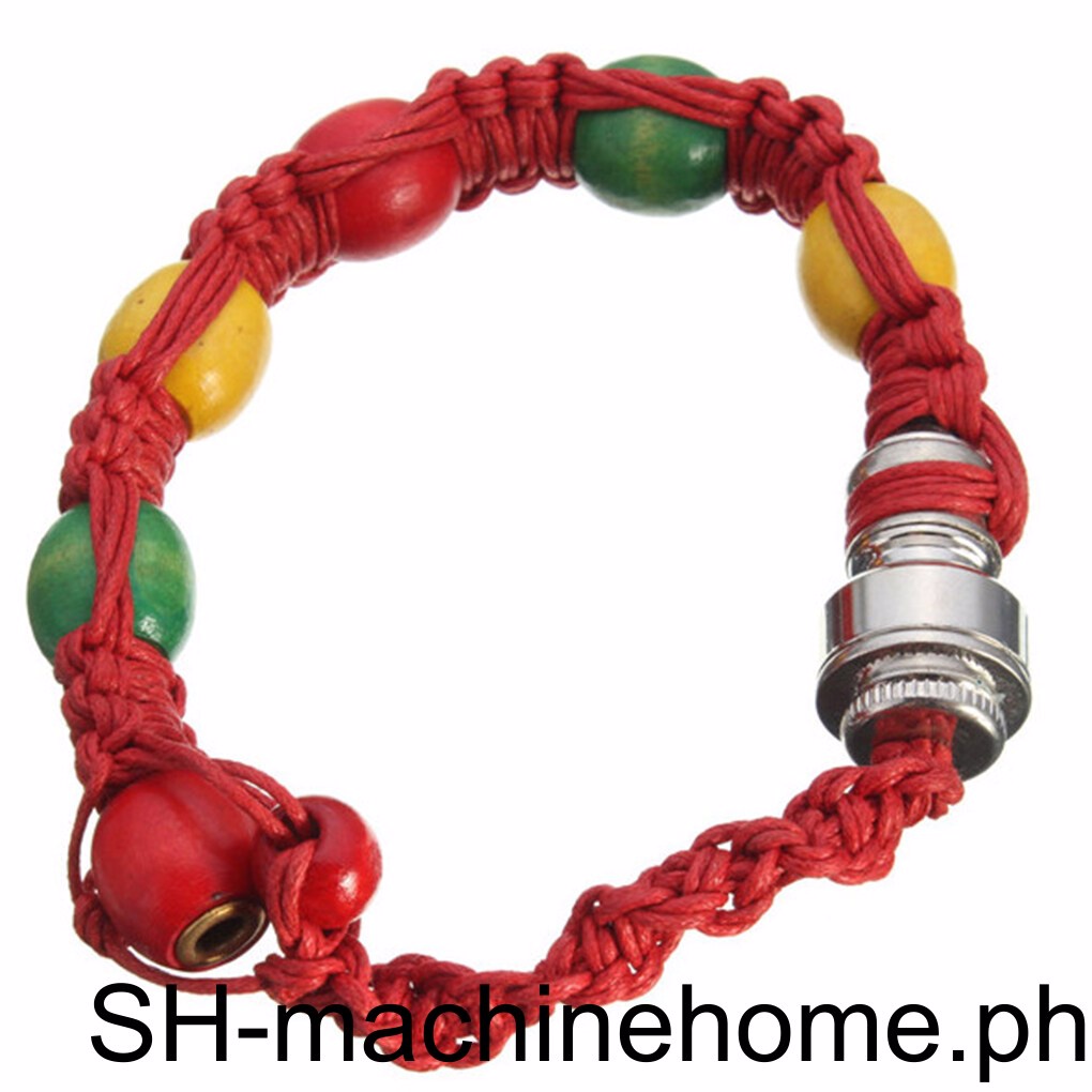 1pc Natural Hemp Rope Bracelet Pipe Disguised Metal With And Rope Bead ...