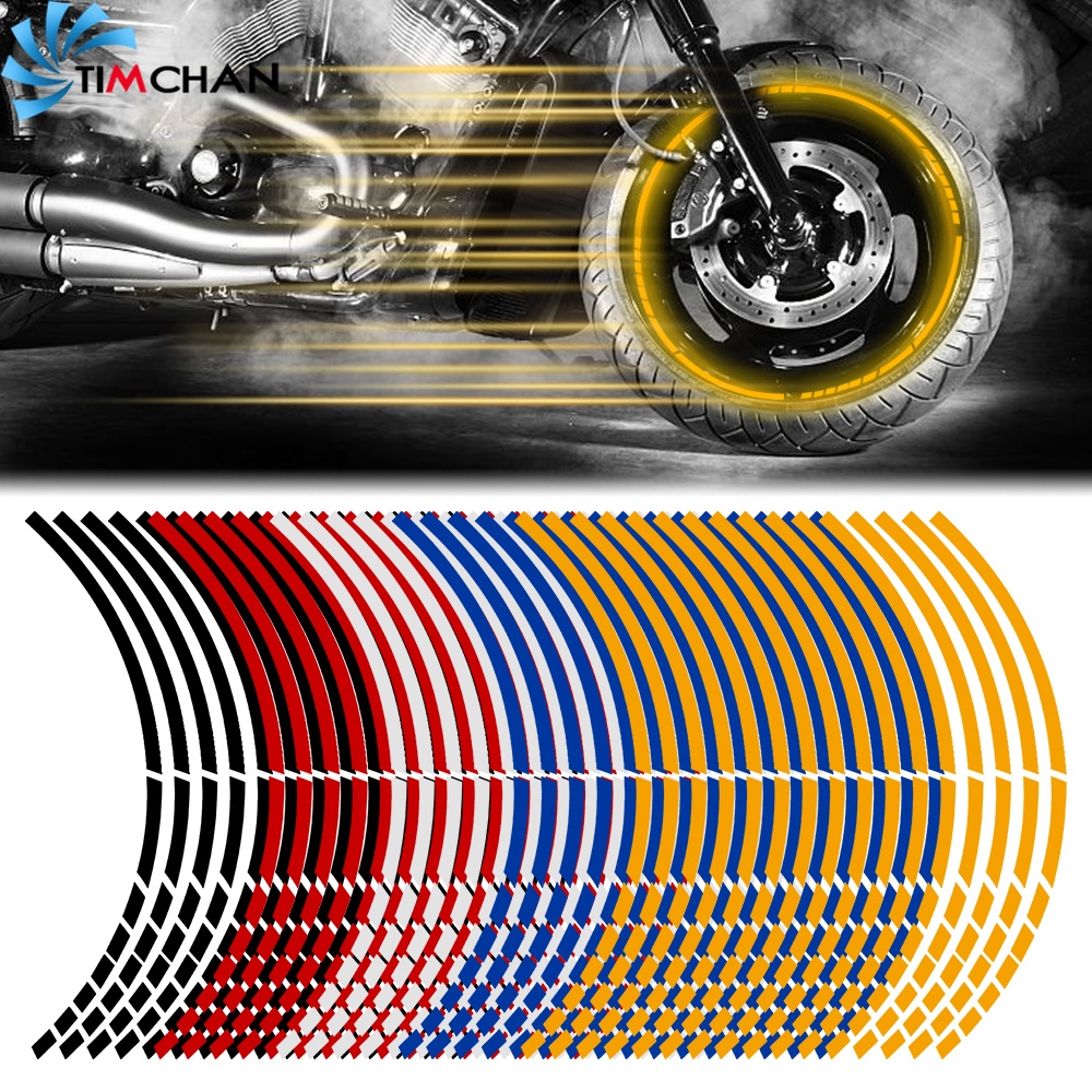 16Pcs 18 Inch Auto Wheel Exterior Sticker / Car Styling Luminous Strips ...