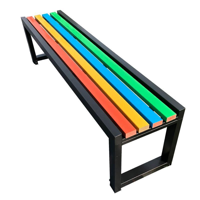 Bench Courtyard Antiseptic Wood Outdoor Bench Row Chair Shopping Mall ...