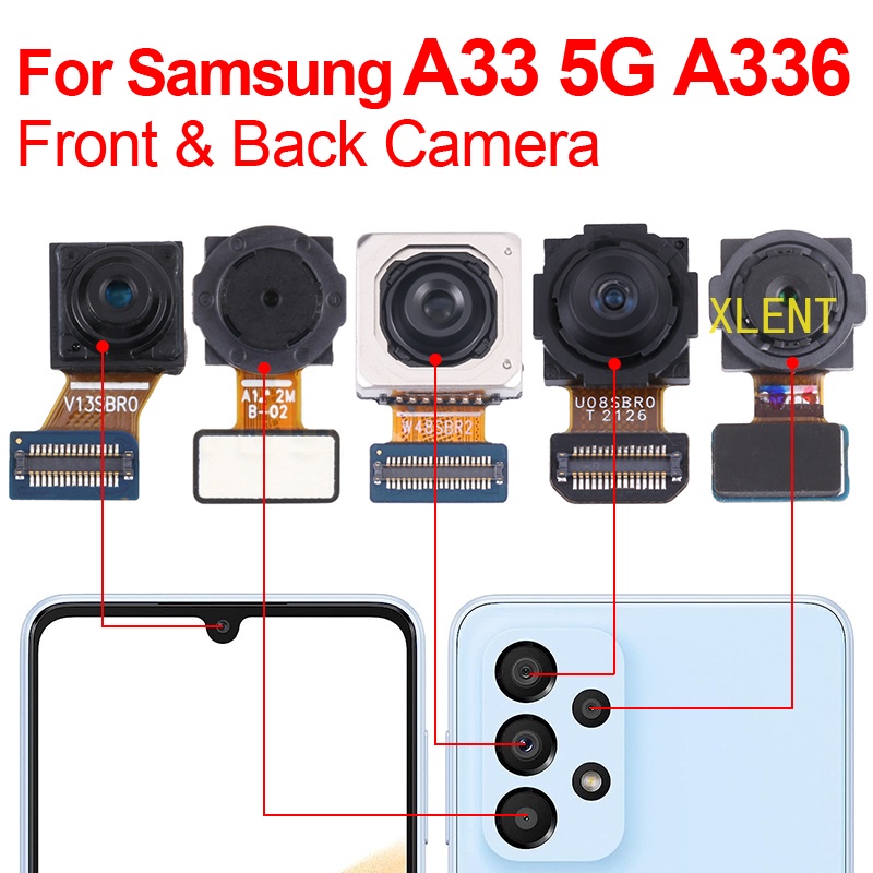 A33 5G Front Rear Back Camera For Samsung A33 5G A336 Rear Main Ultrawide Depth Macro Front ...