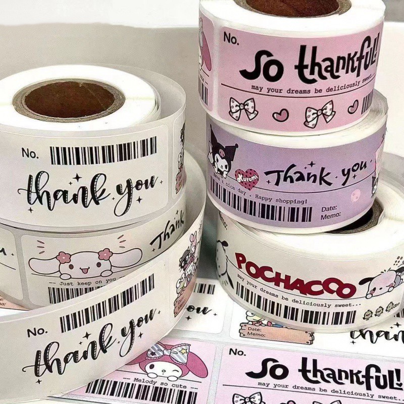 120pcs Cute Sanrio Sealing Sticker Cartoon Hello Kitty Melody Kuromi ...