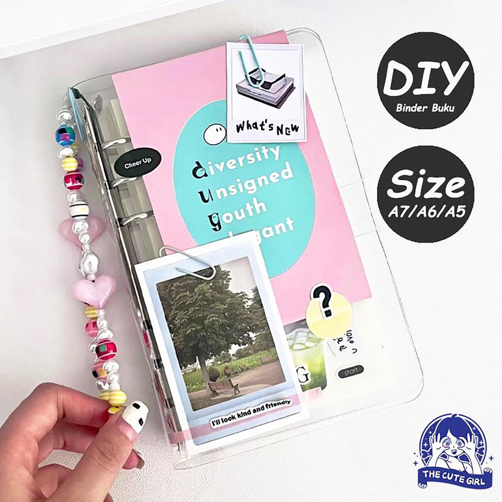 A7/A6 /A5 Clear Soft PVC Binder Book Cover 6-Ring Loose-Leaf Folder ...