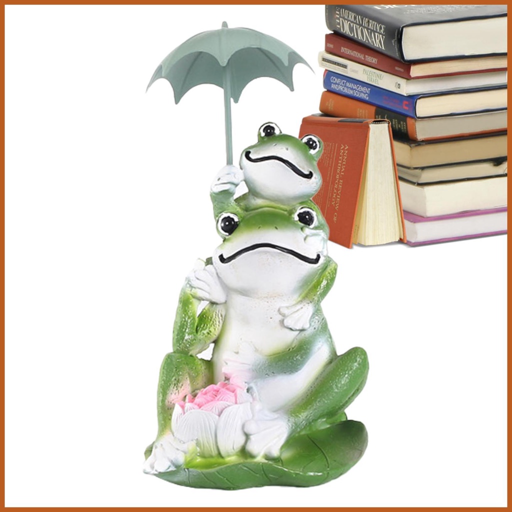 Frog Figurine Cute Couples Frog Statue With Umbrella Cute And Gorgeous ...