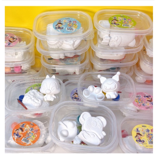 Plaster graffiti DIY paint drawing coloring Plaster Figure Painting Set ...