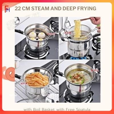 3 in 1 Multi-Function pot Steamer & Frying, Steam and Deep Frying ...