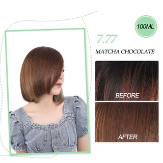 Bremod Cocoa Butter Hair Color 7.77 Matcha Chocolate 100ml Oxidizer ...