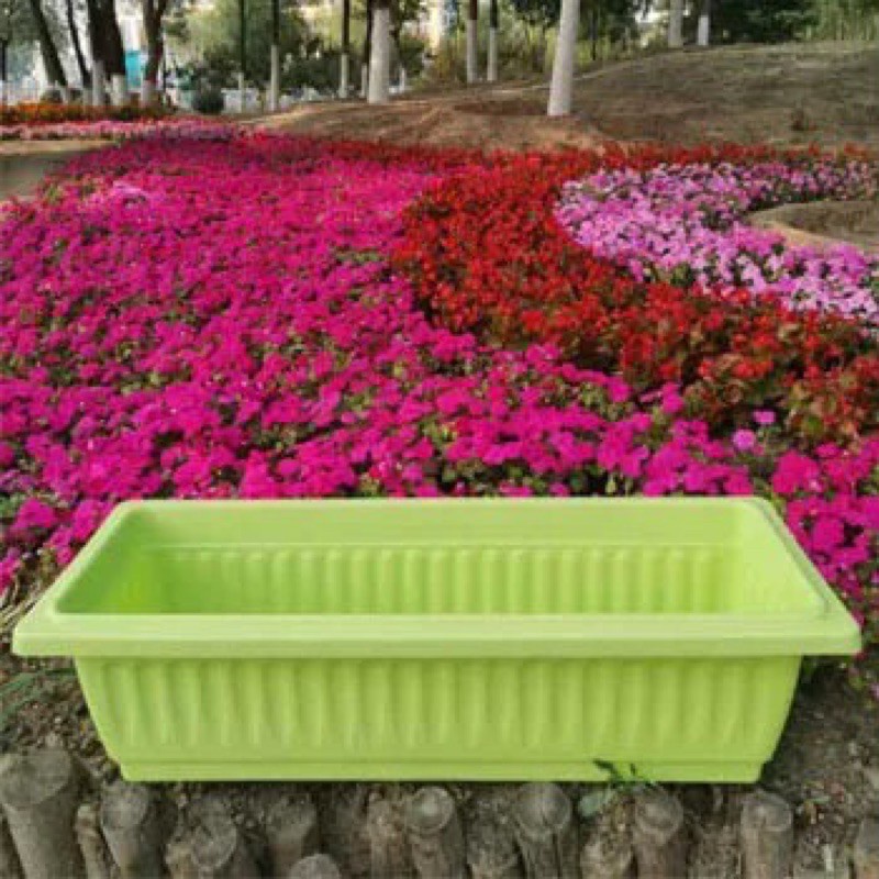 Colorful Balcony Basin Plastic Flower Pot Rectangular Plants Pots ...