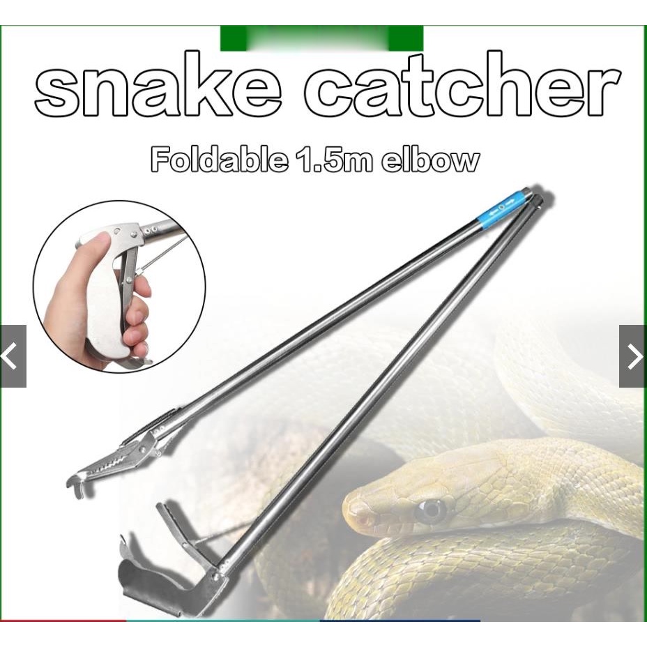 150cm Heavy Duty Standard Reptile Snake Tongs Reptile Grabber Rattle ...