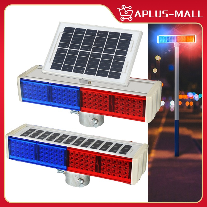 Red And Blue Solar Warning Strobe Lights Warning Strobe Lights Road Traffic Safety Flash Lights ...