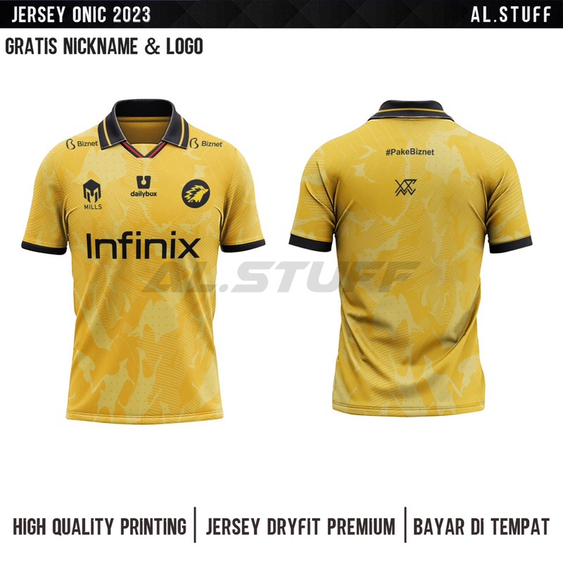 New Onic 2023 Jersey Premium Free To Post Name and Back Number Onic ...