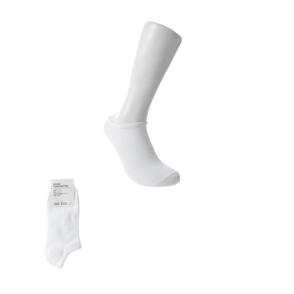 MINISO White Low-Cut Socks (3 Pairs) | Shopee Philippines
