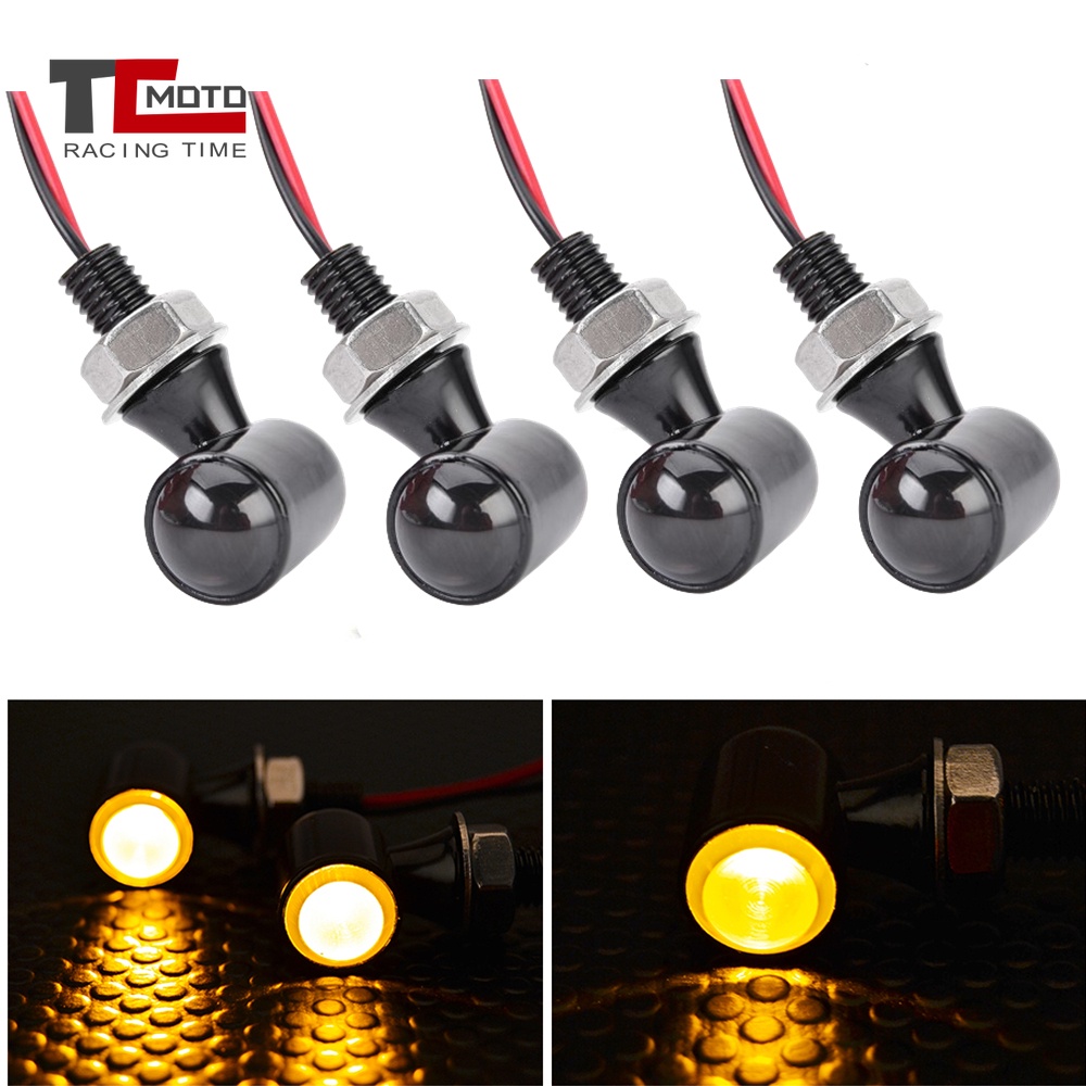 Mini Motorcycle led Turn Signal Indicators Blinker Lights Amber flasher ...