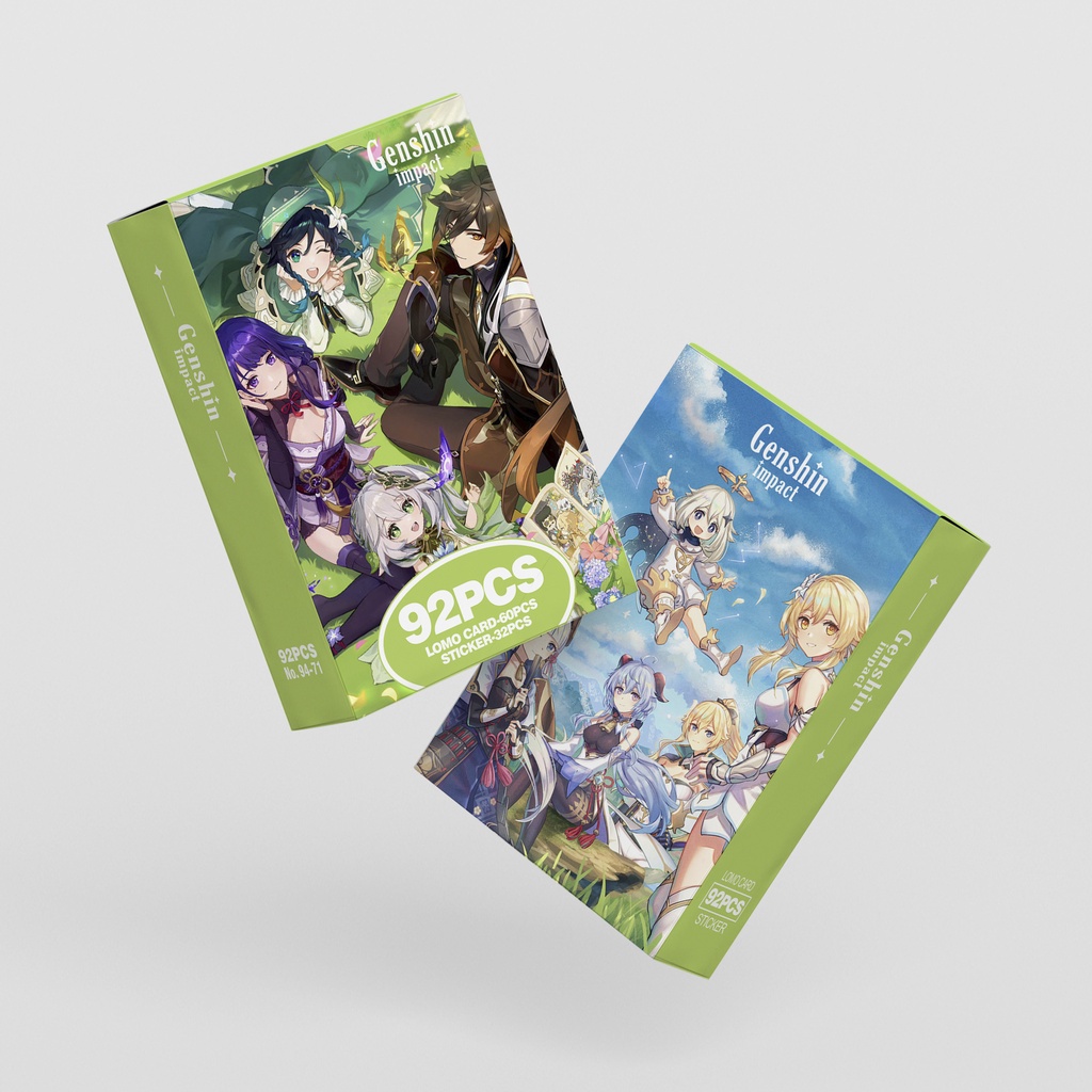 92-96pcs/box Genshin Lomo Cards JoJo's Bizarre Adventure Honkai Star ...