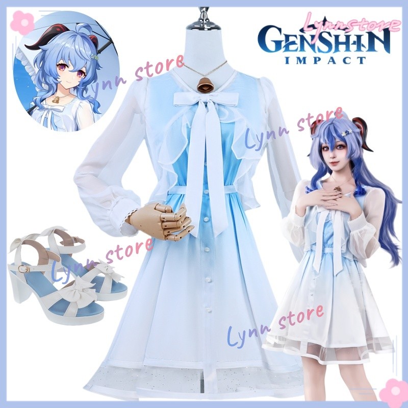 GENSHIN IMPACT × Animate GANYU Cosplay Costume Anime GANYU Dress Outfit ...