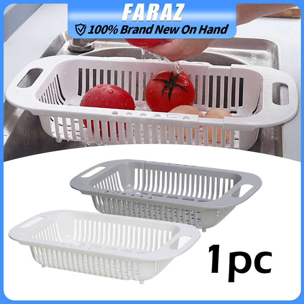 Plastic Extendable Washing Drying Basket Adjustable Drain Basket ...