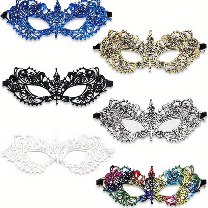 Women's Fabric Lace Masquerade Party Mask, Carnival, Halloween, Cosplay ...