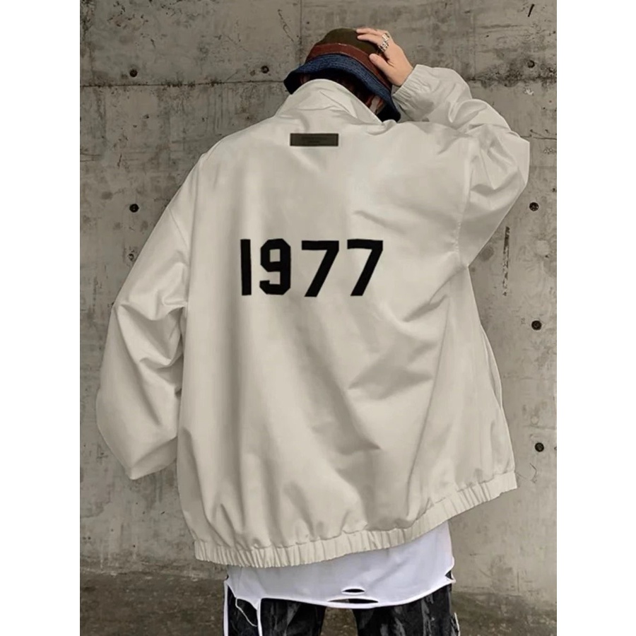 FEAR OF GOD ESSENTIALS coat 1997 flocking printed LOGO design coat FOG ...