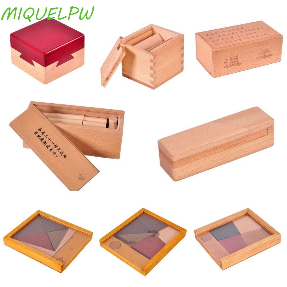 MIQUELPW Wooden Brain Teaser Puzzle, Unlock Luban Lock IQ Puzzle Mind ...