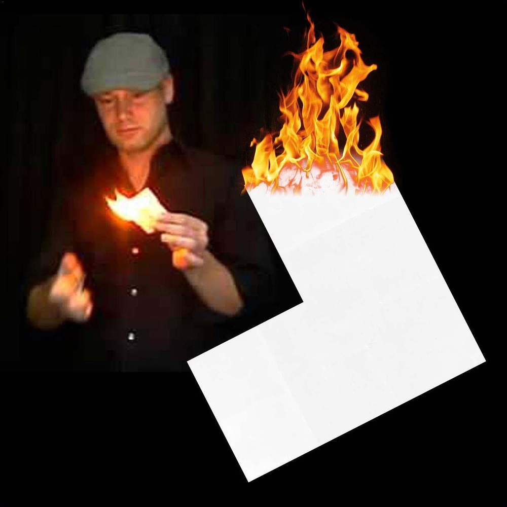Flameless Paper Flash Magic Professional Performance Props Magic Fire ...