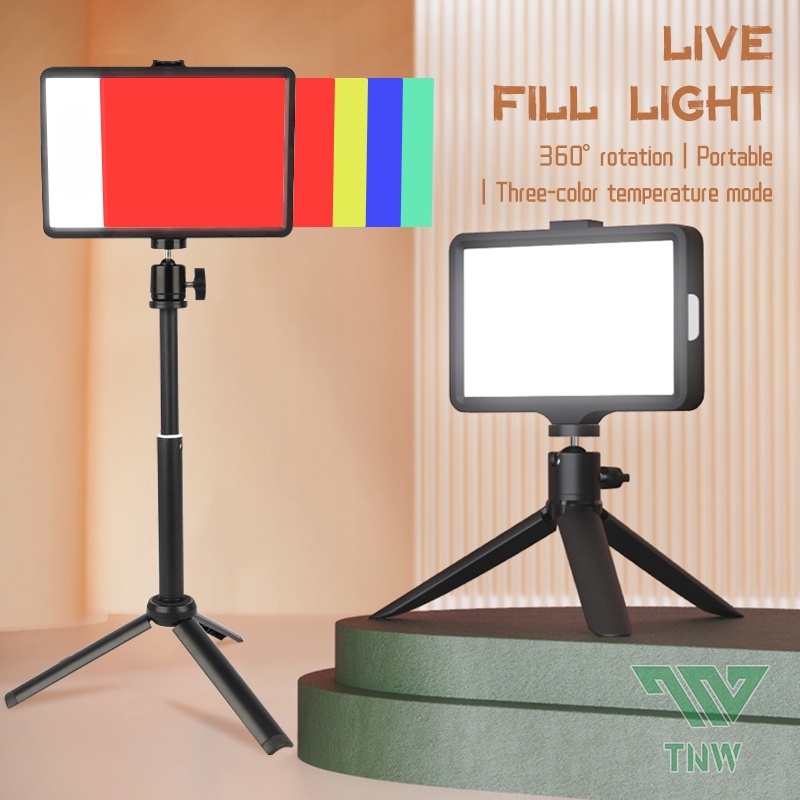 TNW 6/8inch LED Video Light Panel Fill Light With Tripod Photography ...