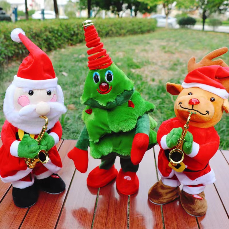 Singing and Dancing Christmas Tree Doll Electric Plush Toy Creative ...
