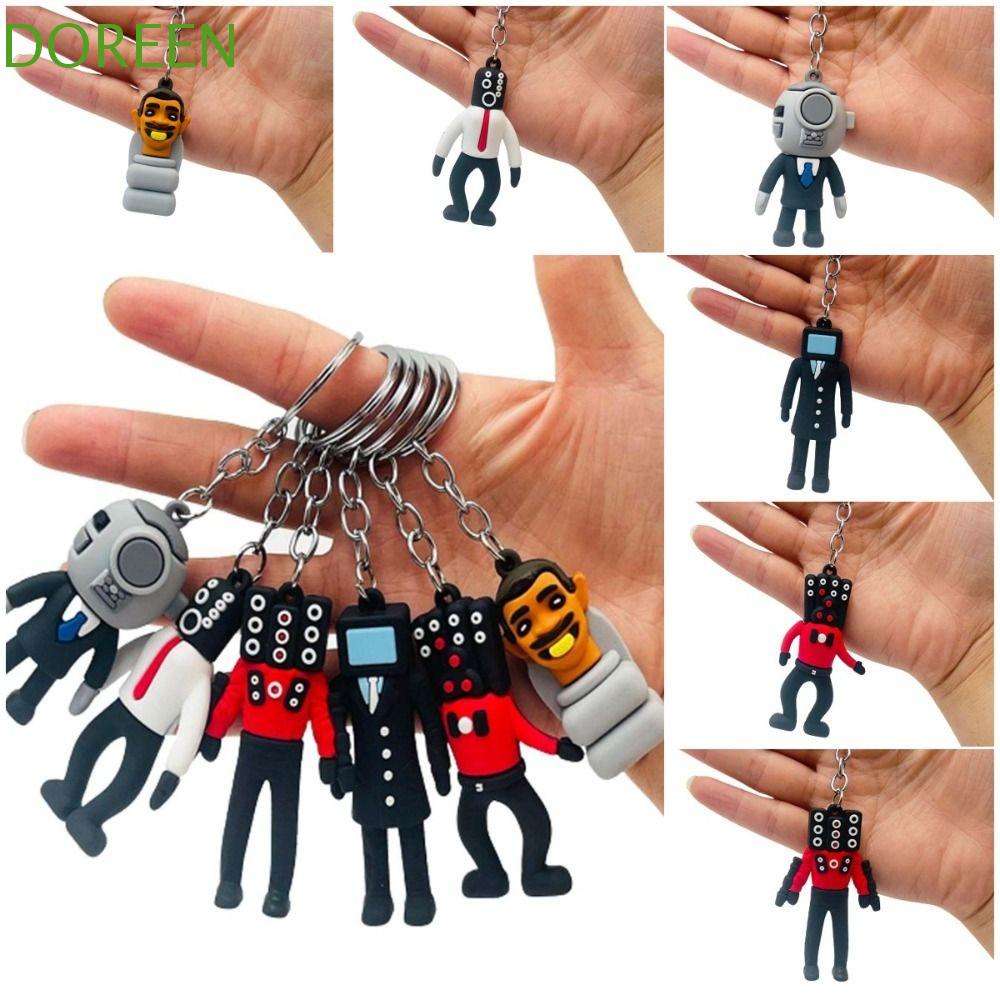 DOREEN Anime Skibidi Toilet Keychain, Skibidi Toilet Tv Man Camara Man ...