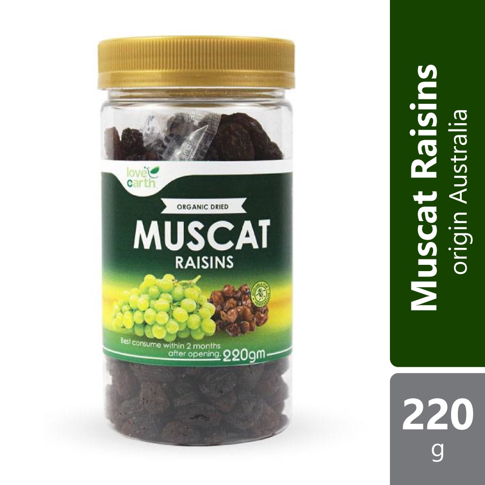 Love Earth Organic Dried Muscat Raisin 220g | Shopee Philippines
