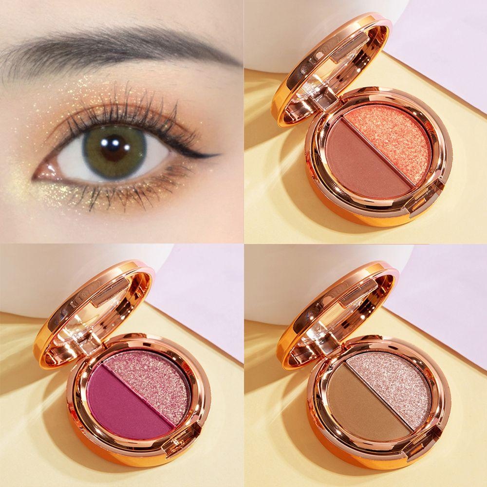 2-color nude pearlescent eye shadow matte eye shadow disk loose powder ...