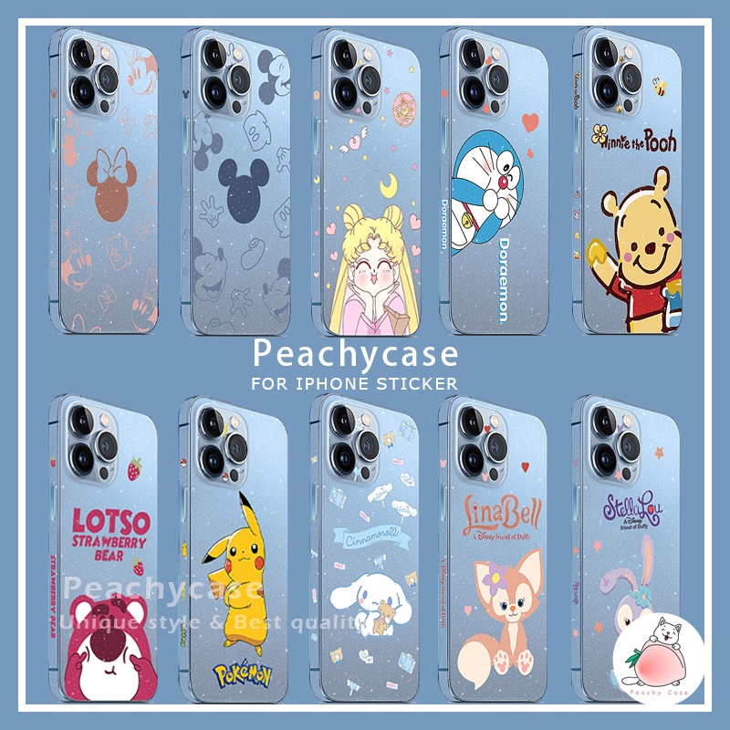 Glitter Sticker Colored Matte Frame Back Protector For iPhone 15 Pro ...