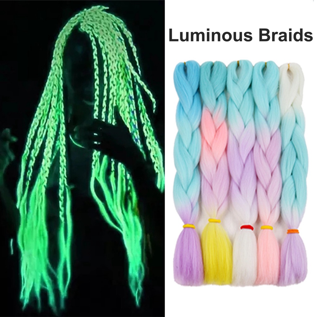[BF] Luminous Braid Gradient Color Shining in The Darkness Decorative ...