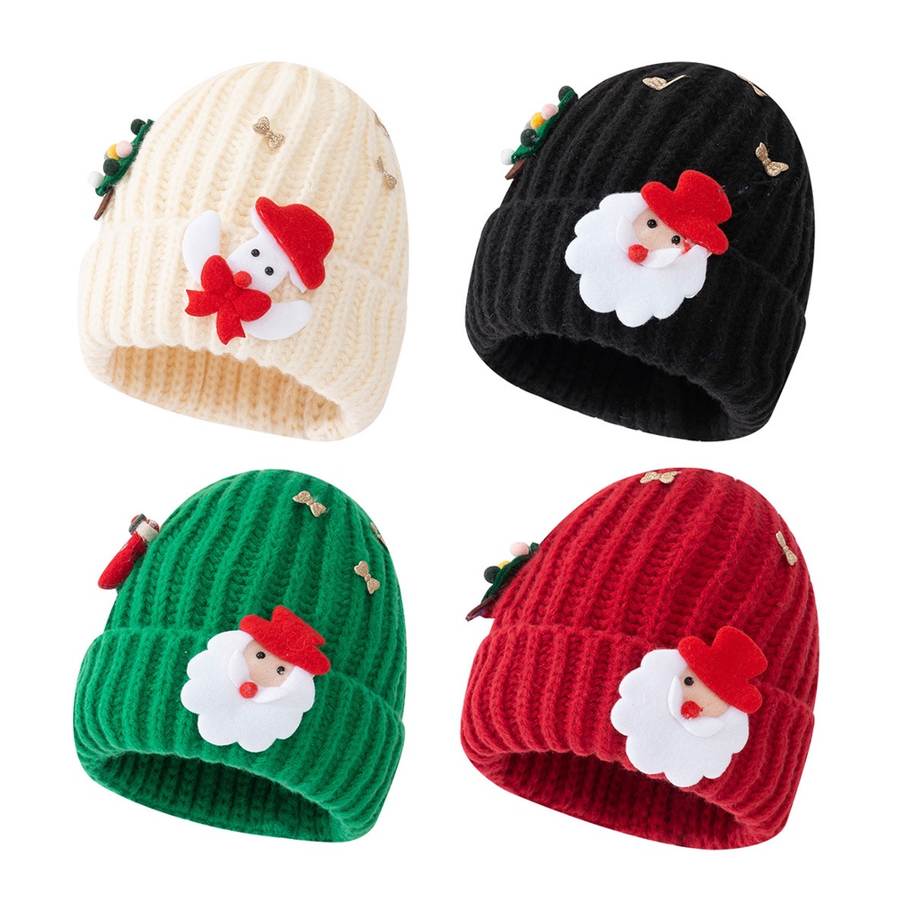 Christmas Winter Hats for Woman Thicker Beanies Knitted Cap Girls ...