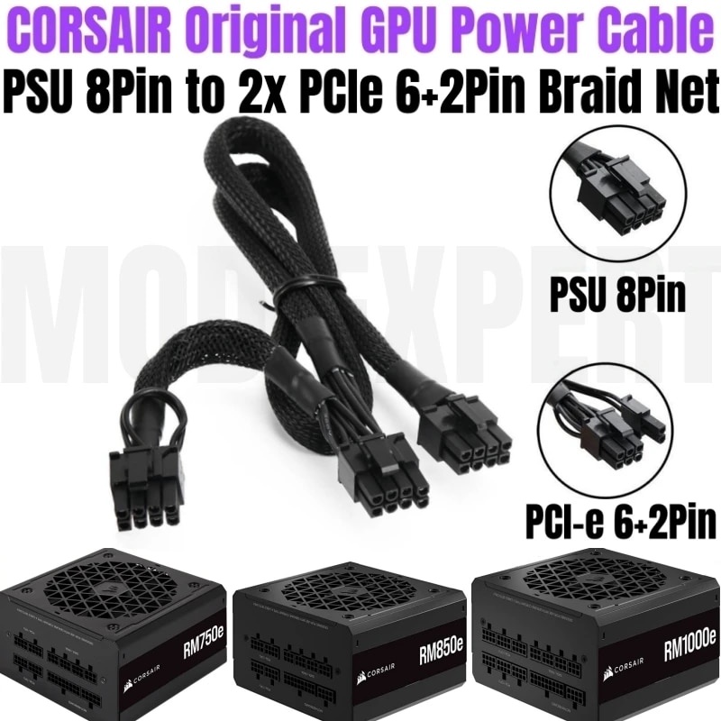 Original CORSAIR RM750e RM850e RM1000e Modular VGA GPU Power Supply ...