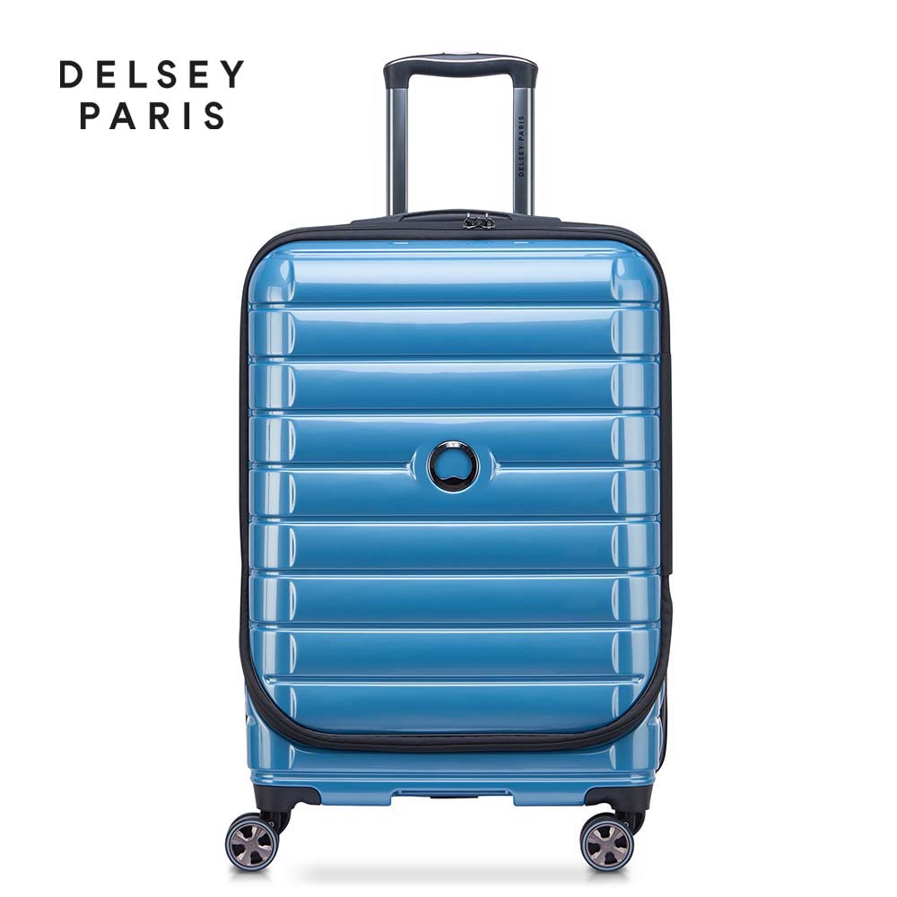 Delsey Paris Shadow 5.0 Front Opening Light Blue 66cm (Medium) Luggage ...