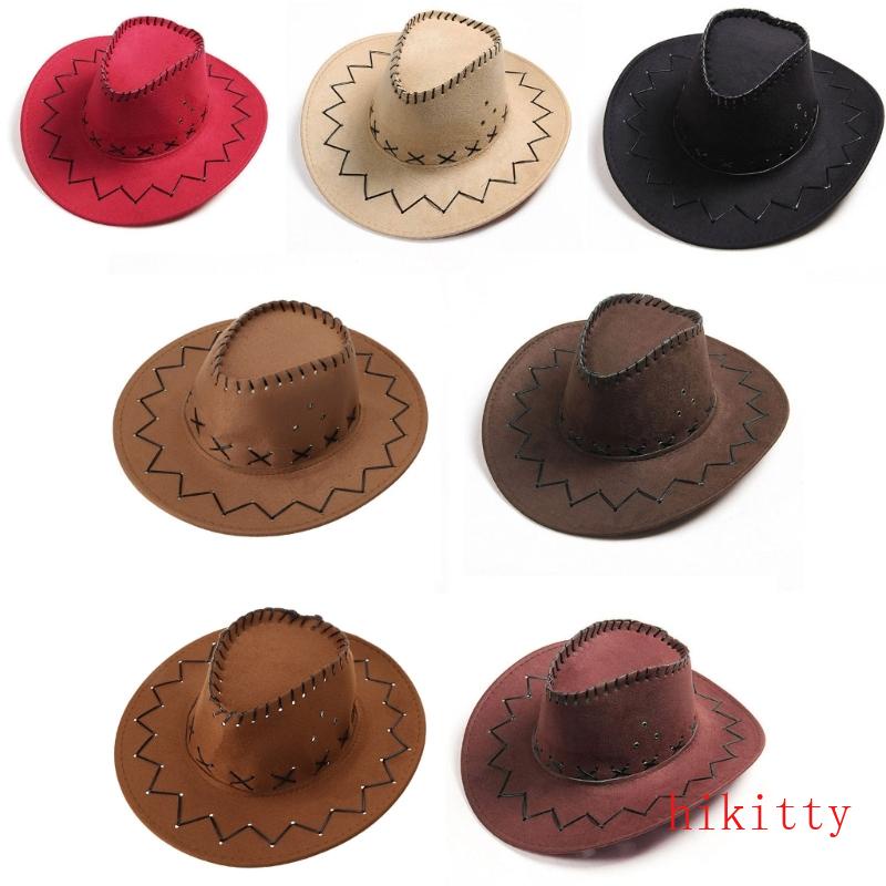 HIK Fashion Simple Kids Cowboy Hat Western Child Cowgirl Hats Holiday ...