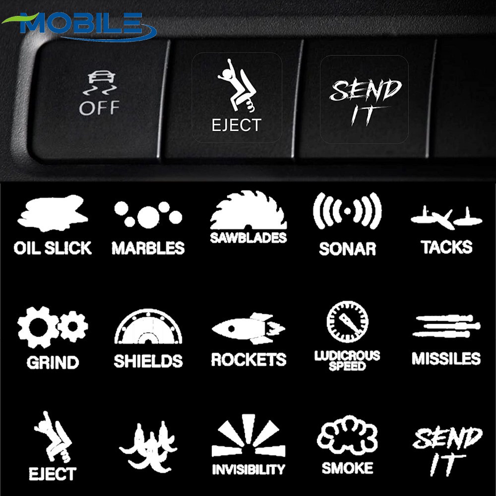 [ Featured ] Door Window Lift Control Panel Decals / Auto Interior Fake ...