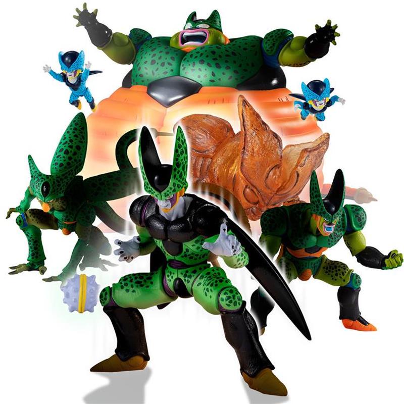 8Pcs/Set Dragon Ball Figure Cell Gk Anime Figures A Set All Forms Cell ...