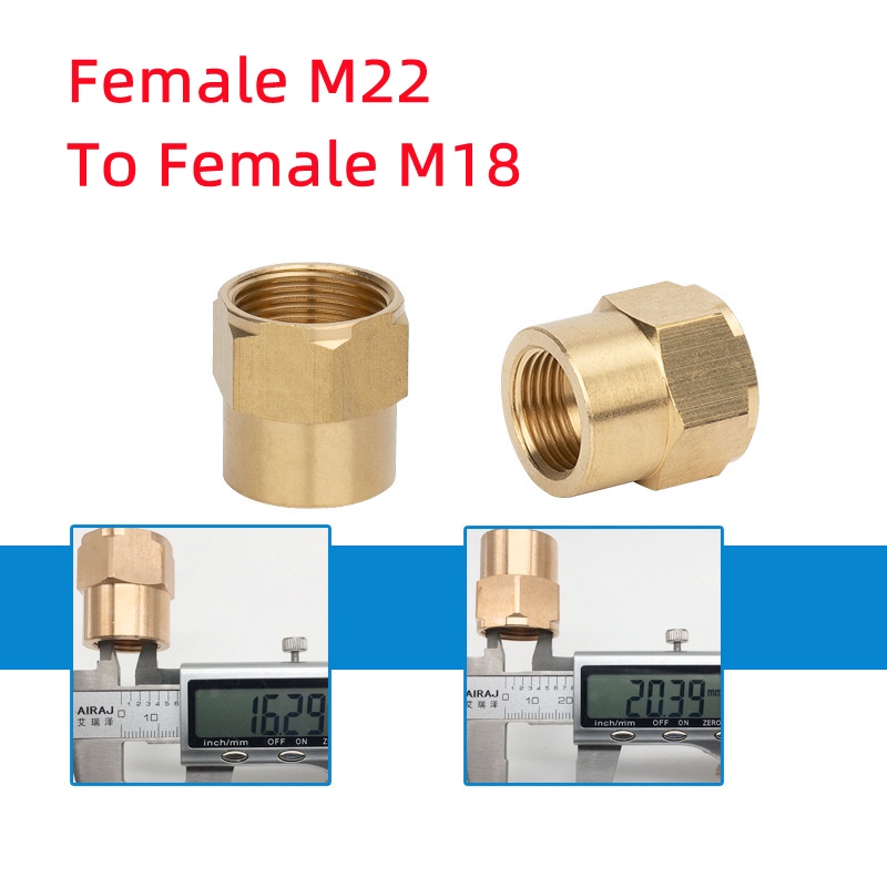 Brass 3/8" 1/4" M14 M18 M22 Thread Connector Male Female Adapter for ...